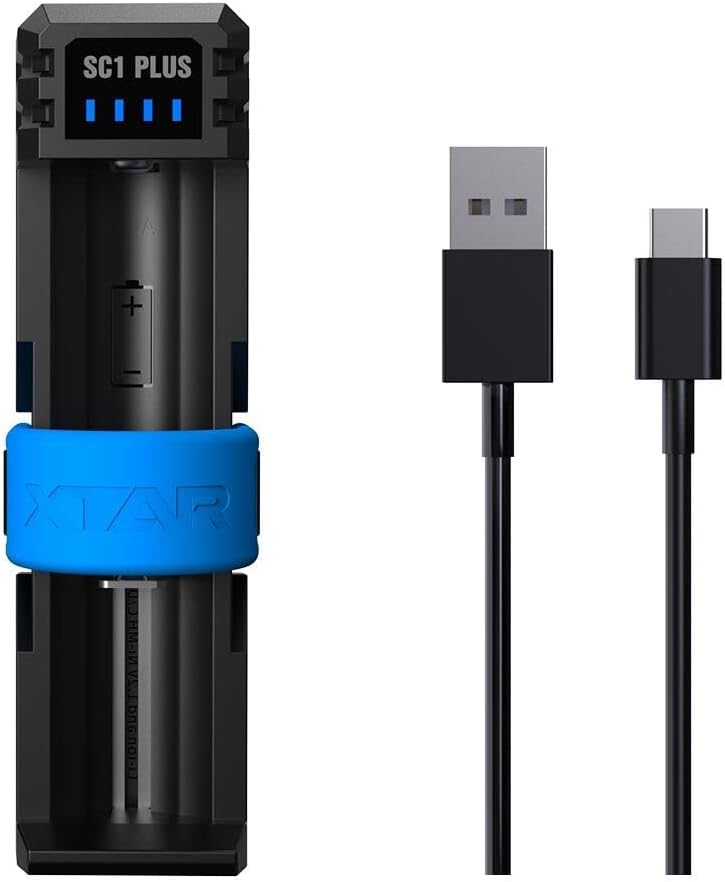 XTAR SC1 PLUS Single Bay Battery Charger and Power Bank | Torch Centre